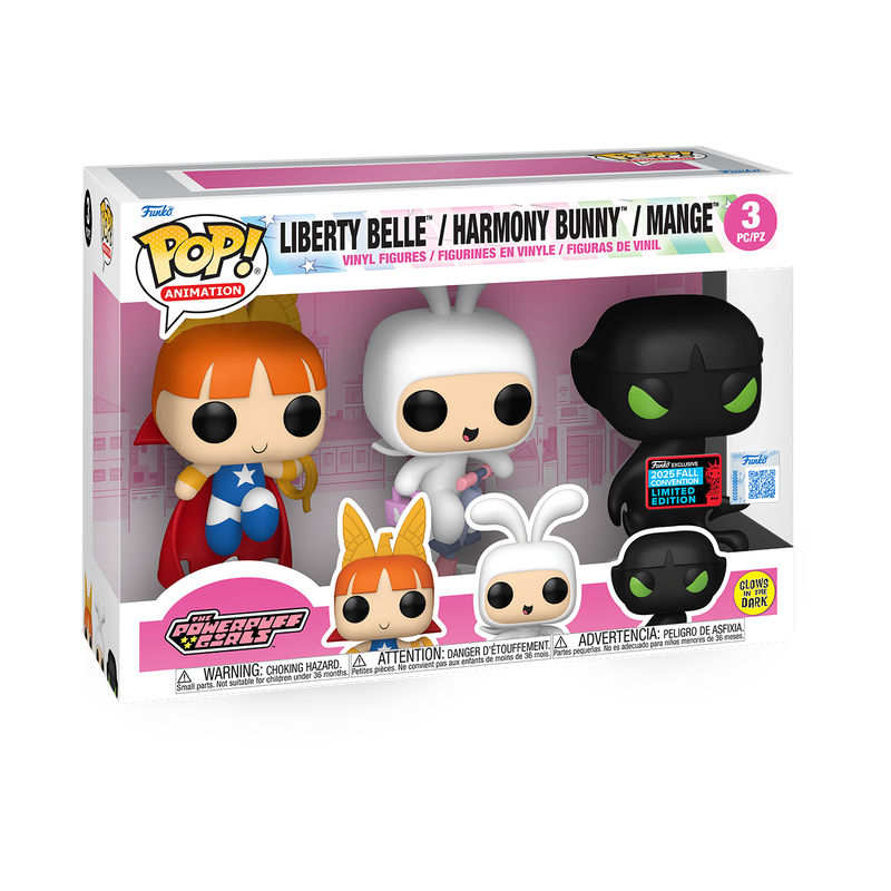 Cartoon Network Pop! Powerpuff Girls (Glow) 3-Pack 2025 Fall conventio ...